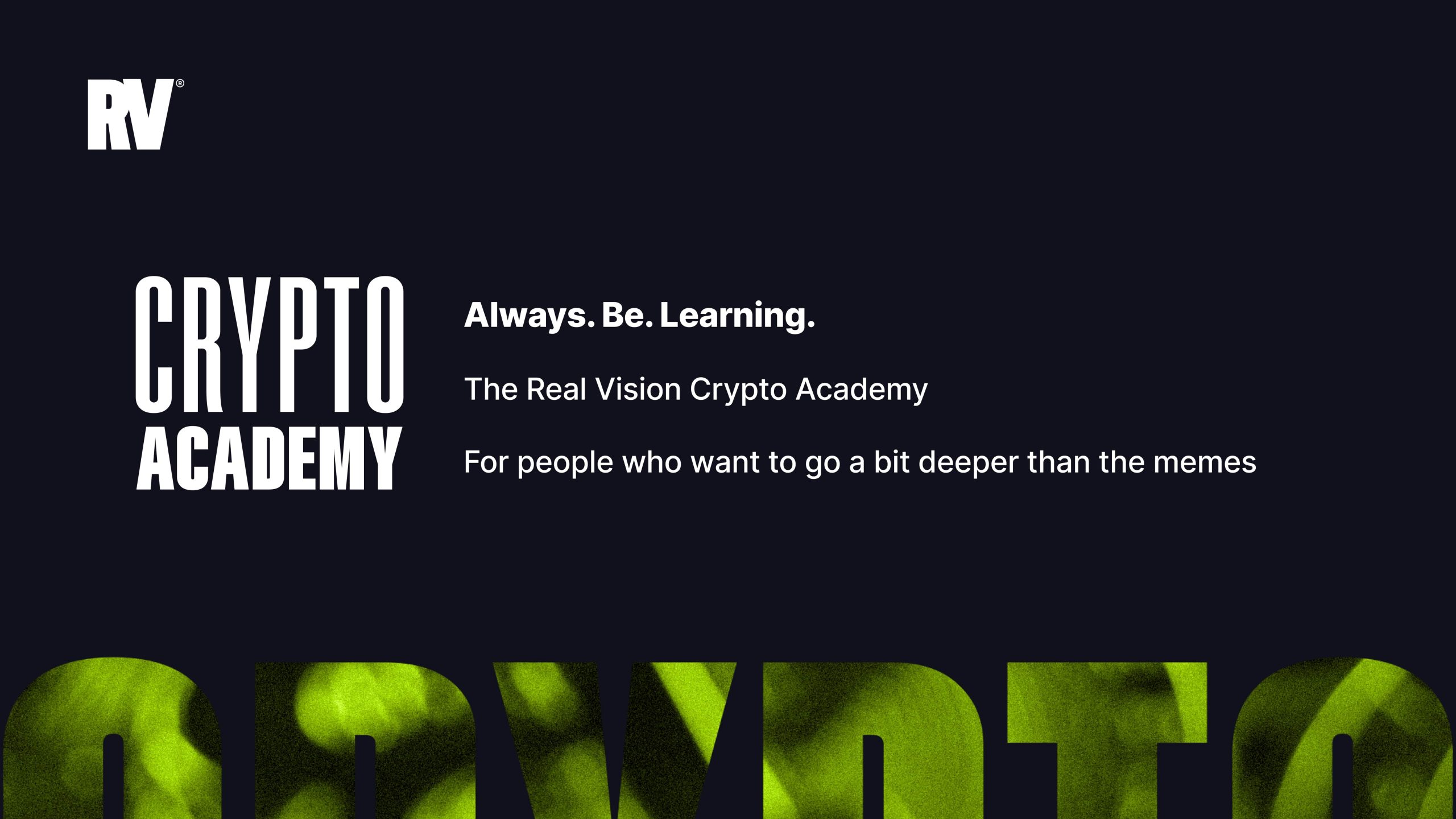 Crypto Academy from Real Vision