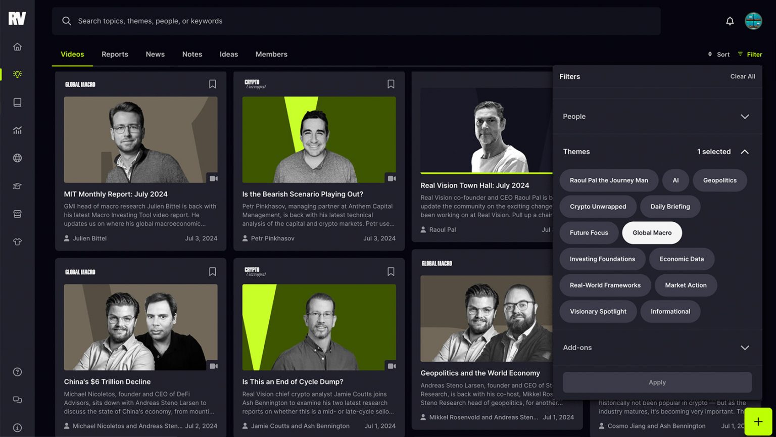 Real Vision — Knowledge x Tools x Network = Success